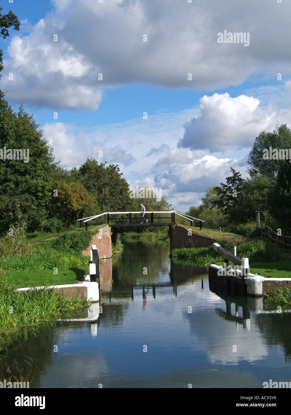 The Wey Navigations, Walsham Lock, Surrey, England Stock Photo - Alamy