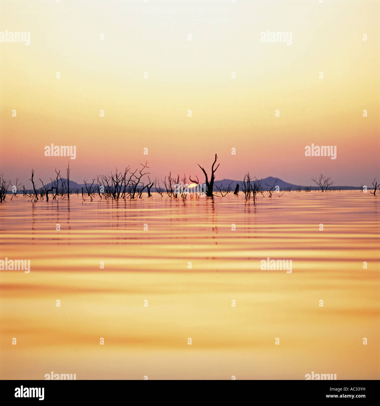 sunset at Kariba-Sea, Zimbabwe Stock Photo - Alamy
