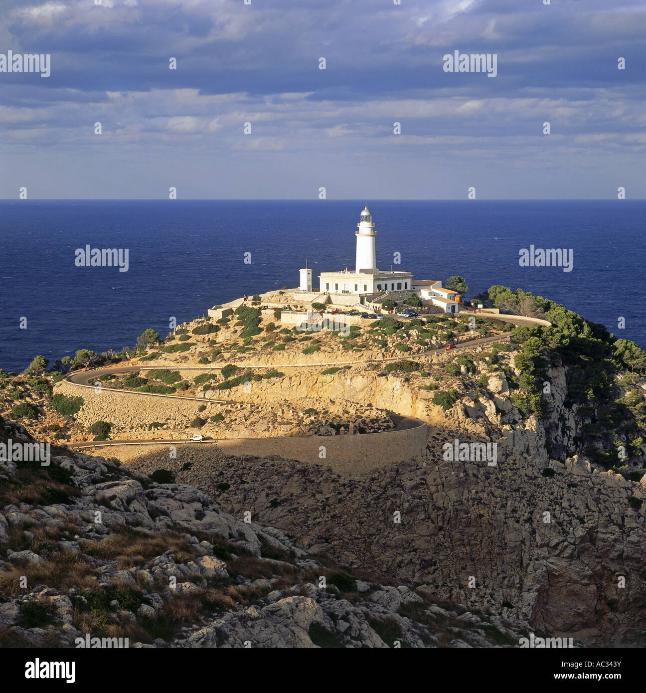 lighthouse at Cap de Formentor, Spain, Majorca Stock Photo - Alamy