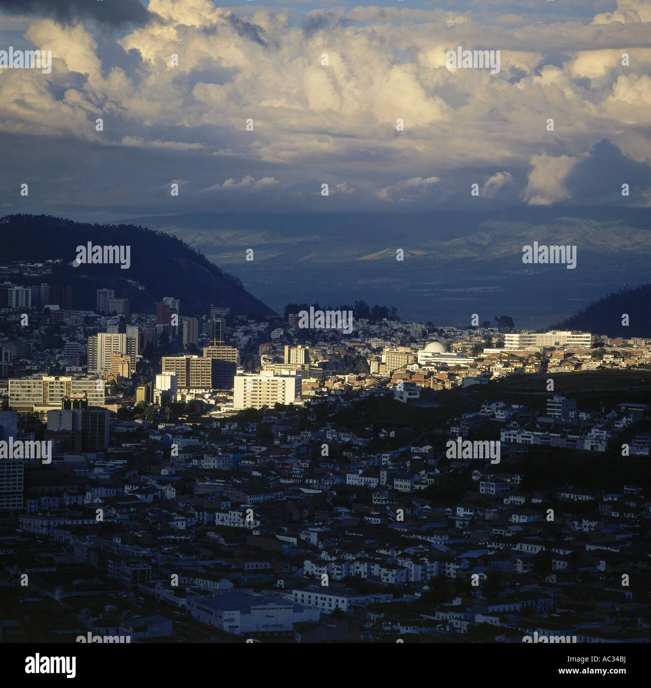 Look over the capital Quito, Ecuador, Quito Stock Photo - Alamy