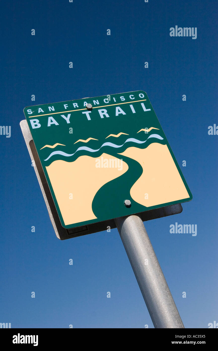 San Francisco Bay Trail sign South San Francisco California Stock Photo ...