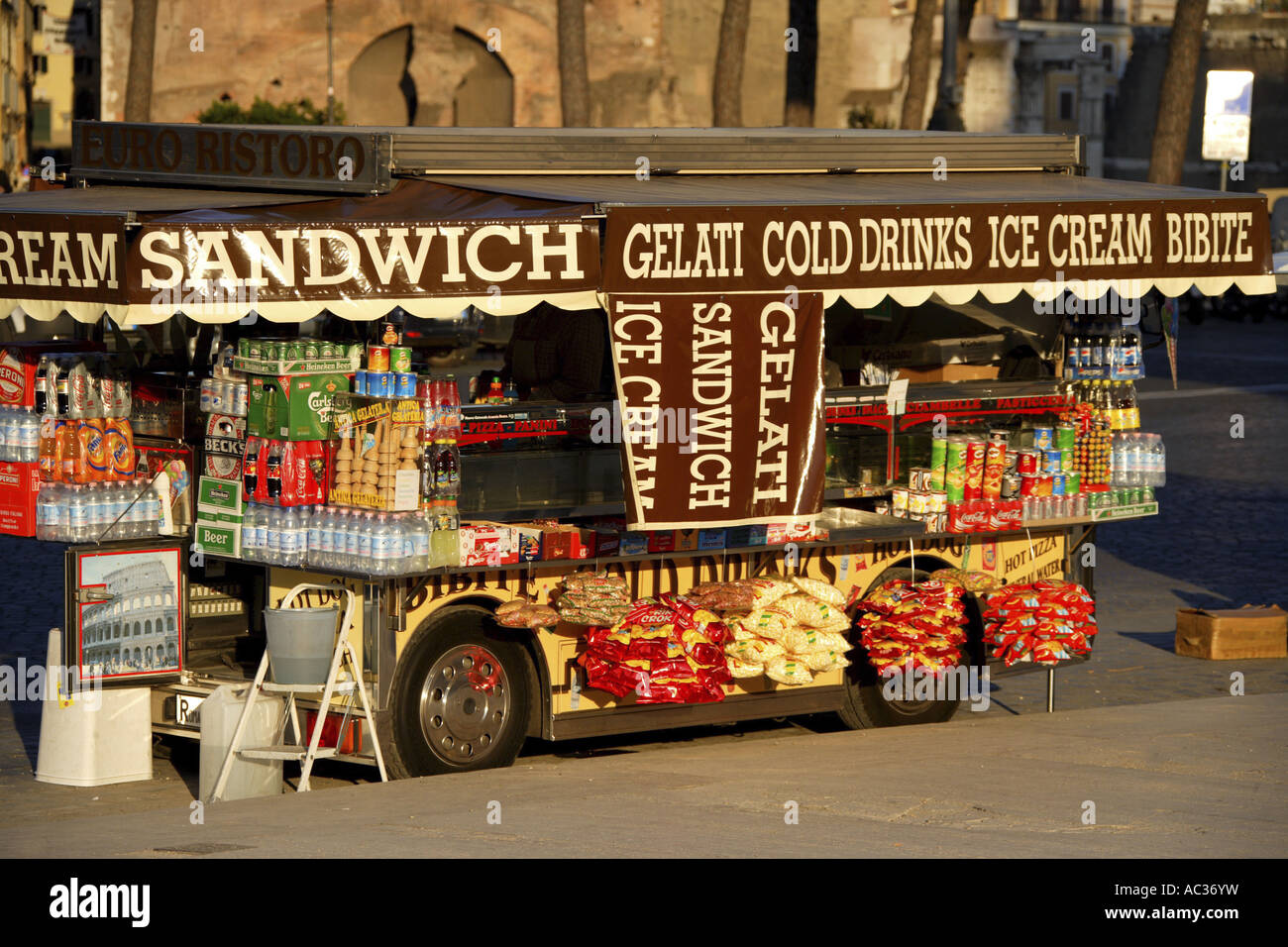 Snack bar, Italy, Rome Stock Photo - Alamy