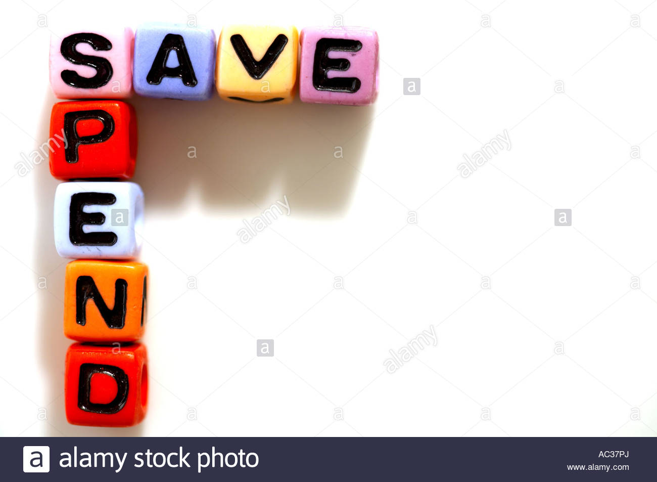 Save and Spend Stock Photo - Alamy