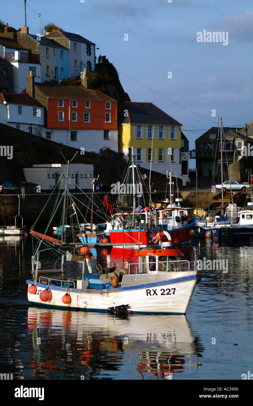 Fishing boat in Mevagissey harbour Cornwall England Stock Photo - Alamy