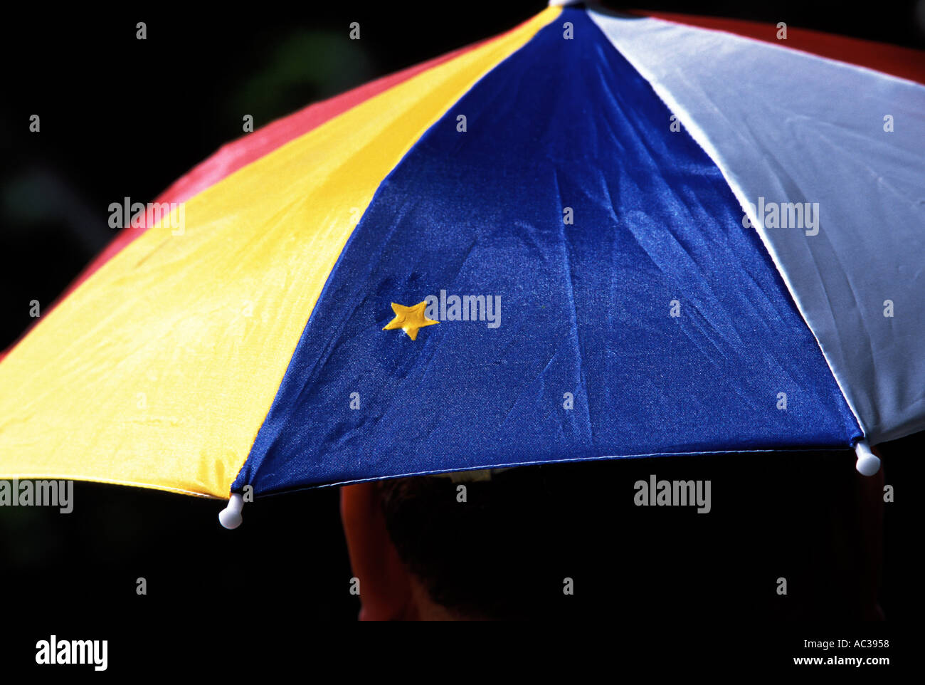umbrella in acadien colours Tintamarre festival in Caraquet New ...