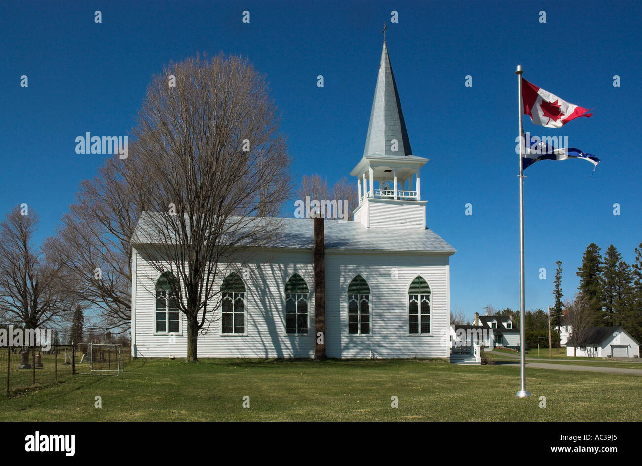 The church in the charming village of Hatley in the Eastern Townships ...
