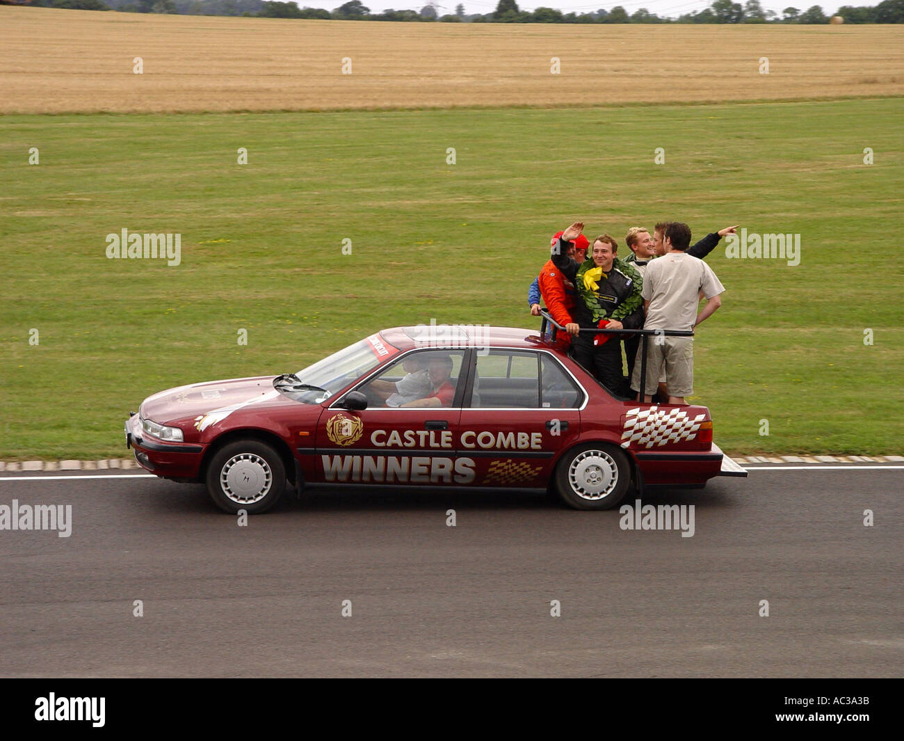 Motorsport winners at a motor racing circuit England GB UK 2003 Stock ...