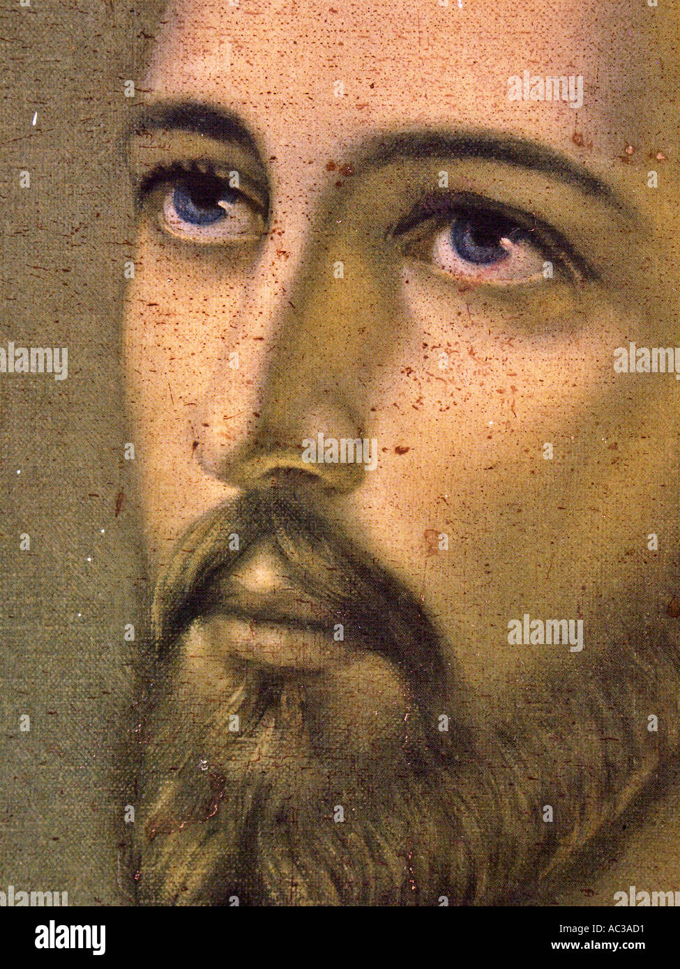 Jesus Christ fresco old church Crete Krete island Greece Stock Photo ...