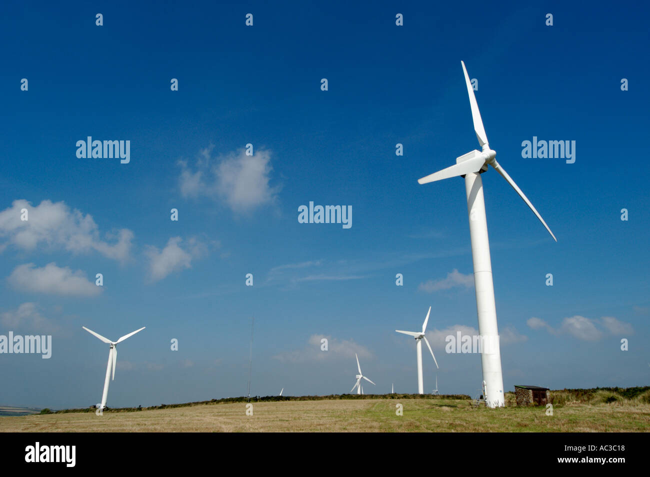 Wind Farm at Carland Cross Cornwall UK Stock Photo - Alamy