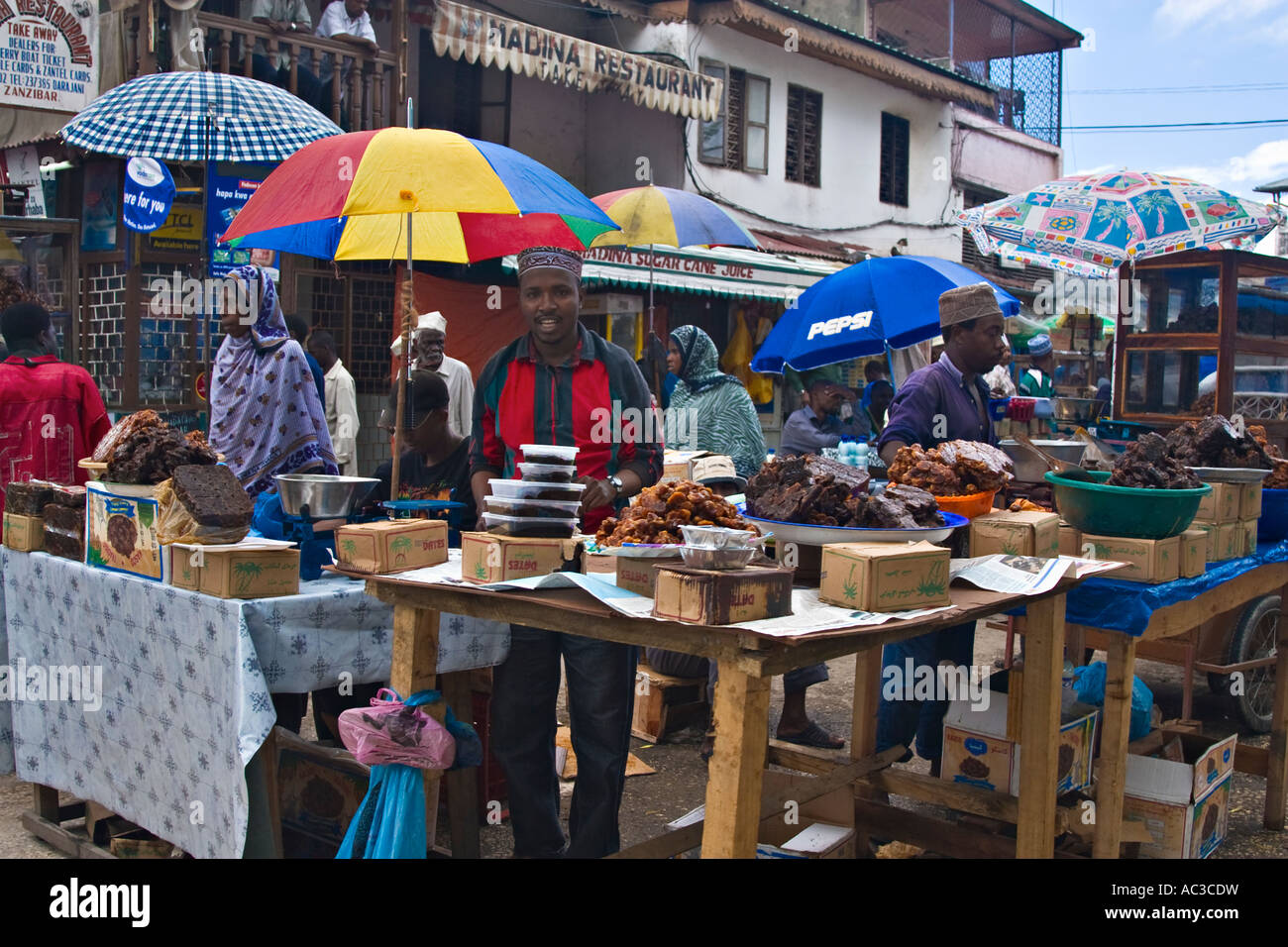 Stone Town market, Zanzibar, Africa Stock Photo - Alamy