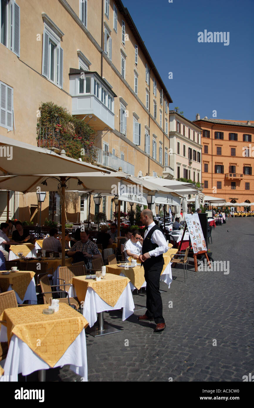 Italy Rome Piazza Navona cafes Stock Photo - Alamy