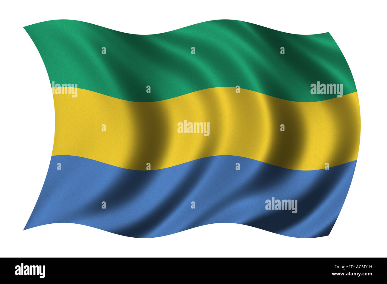 Flag of Gabon Stock Photo - Alamy