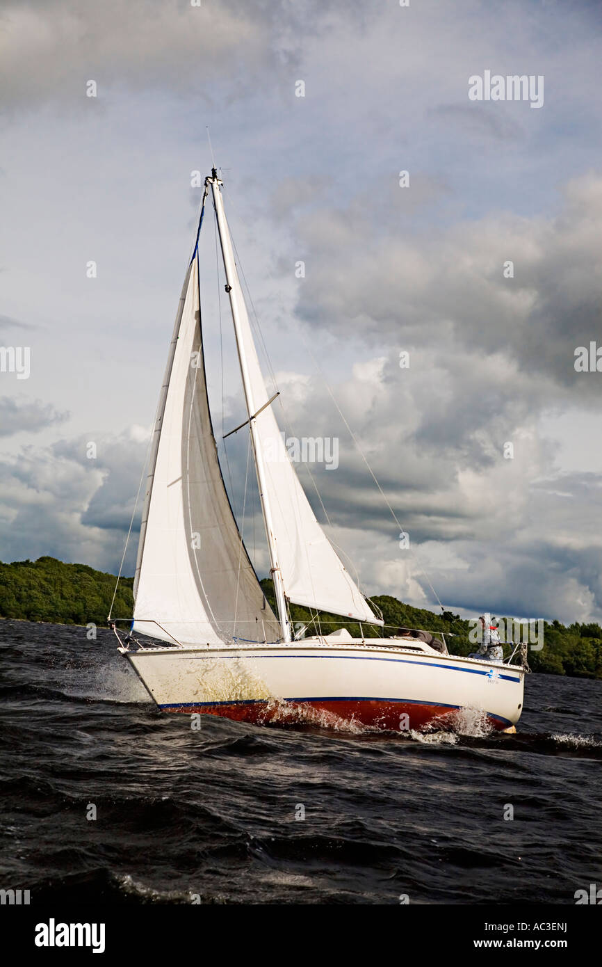 Heavily reefed boat hi-res stock photography and images - Alamy