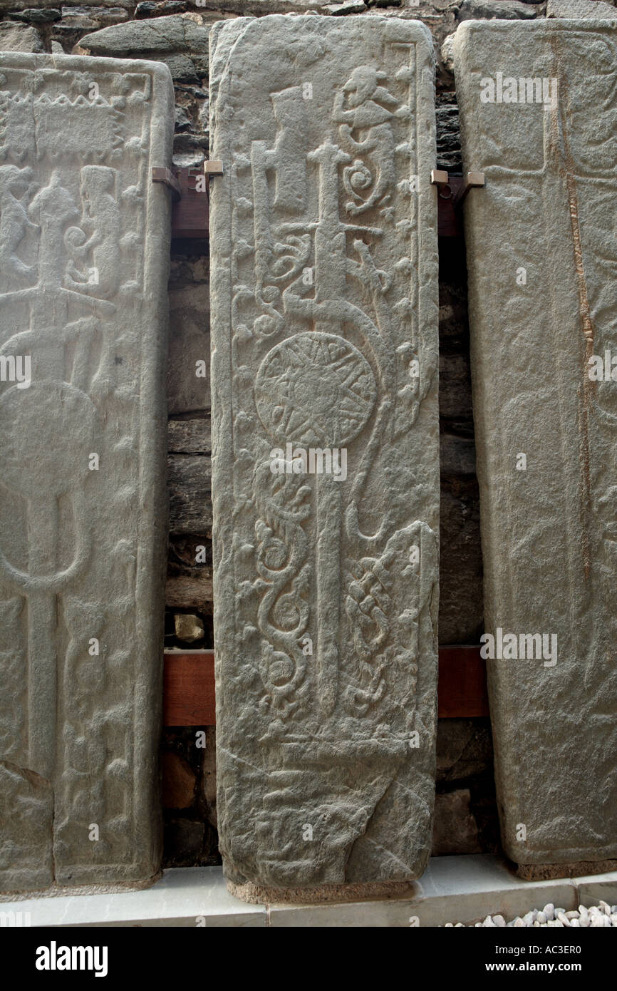 West Highland grave slabs Stock Photo - Alamy