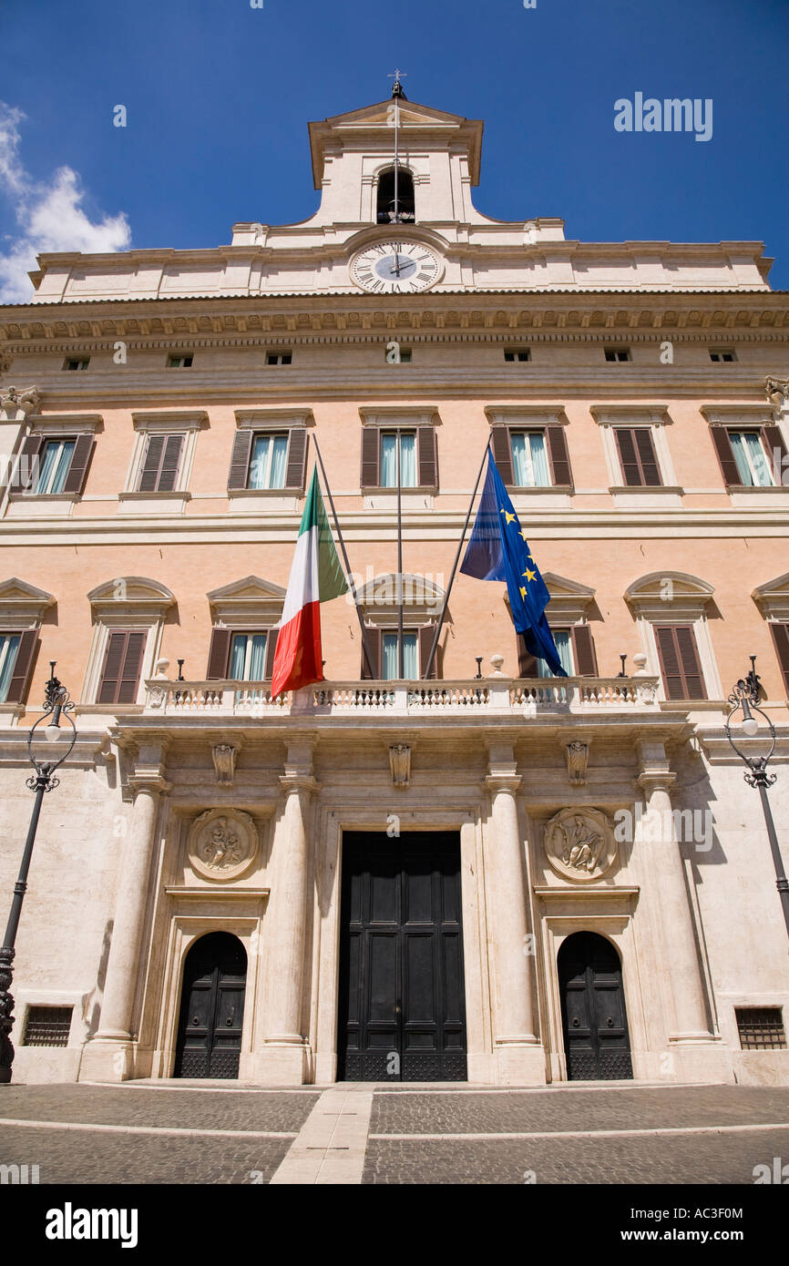 Palazzo Montecitorio at Piazza di Montecitorio Rome Italy Stock Photo ...