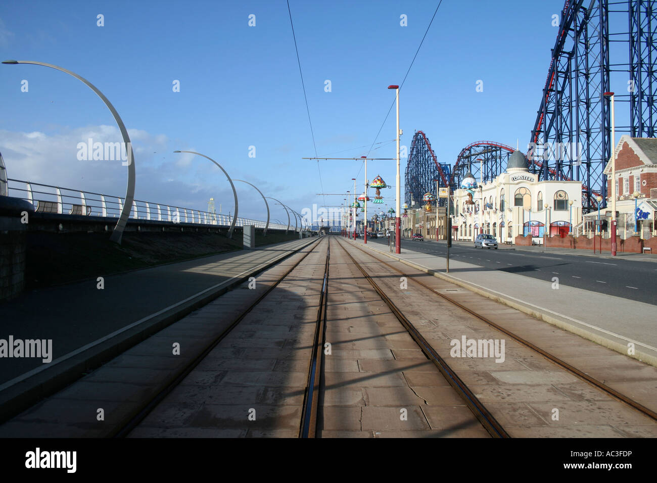 View along Blackpool Promenade. Photograph by Kim Craig Stock Photo - Alamy