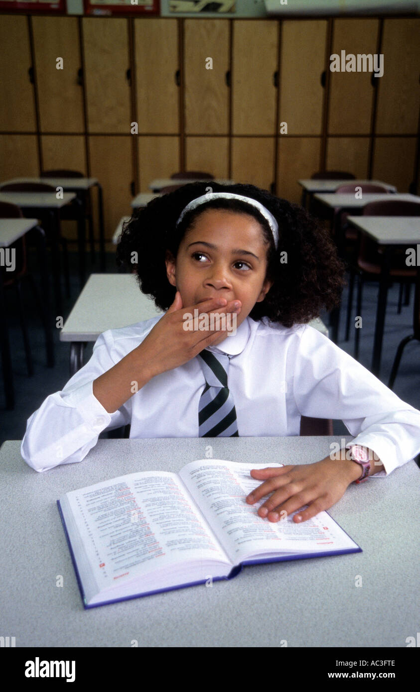 Student bored classroom uniform hi-res stock photography and images - Alamy