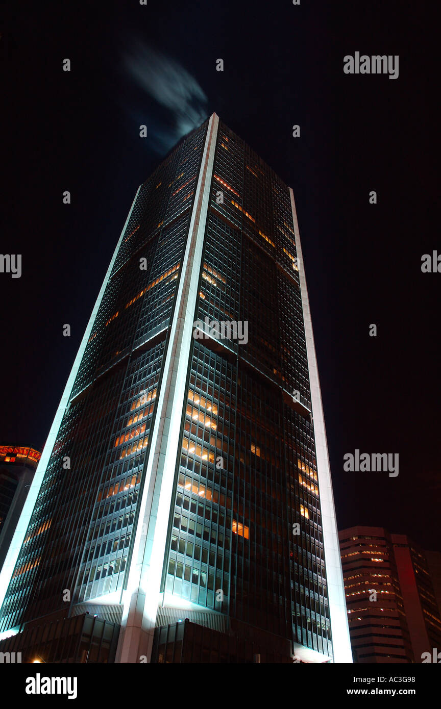 Place Victoria Montreal office tower at night Stock Photo - Alamy