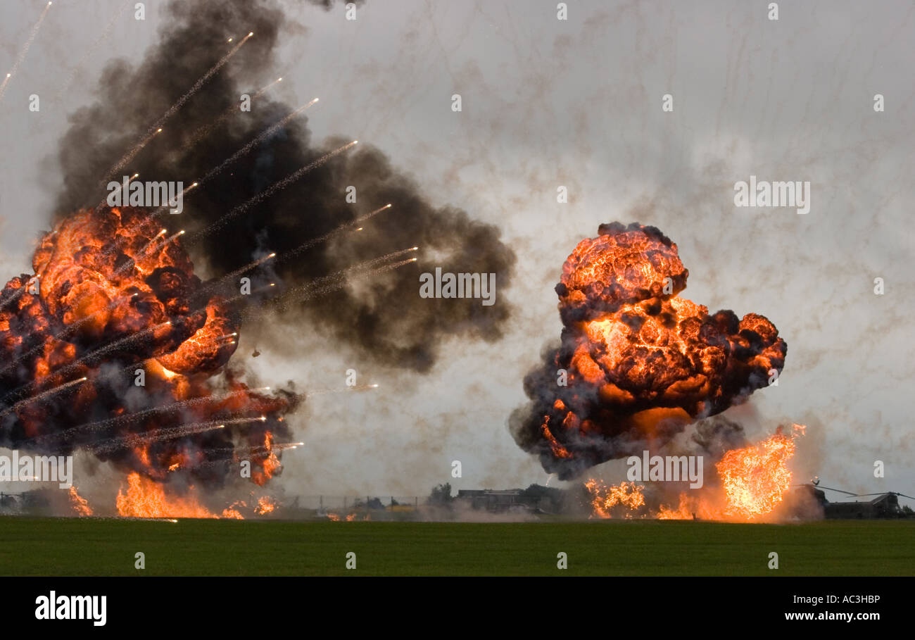 Pyrotechnic explosive display Stock Photo - Alamy