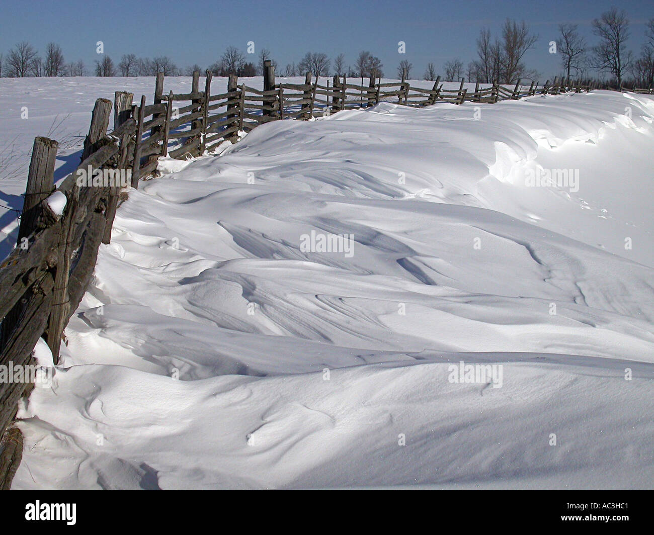 Patterns in drifted Snow after a storm Stock Photo - Alamy
