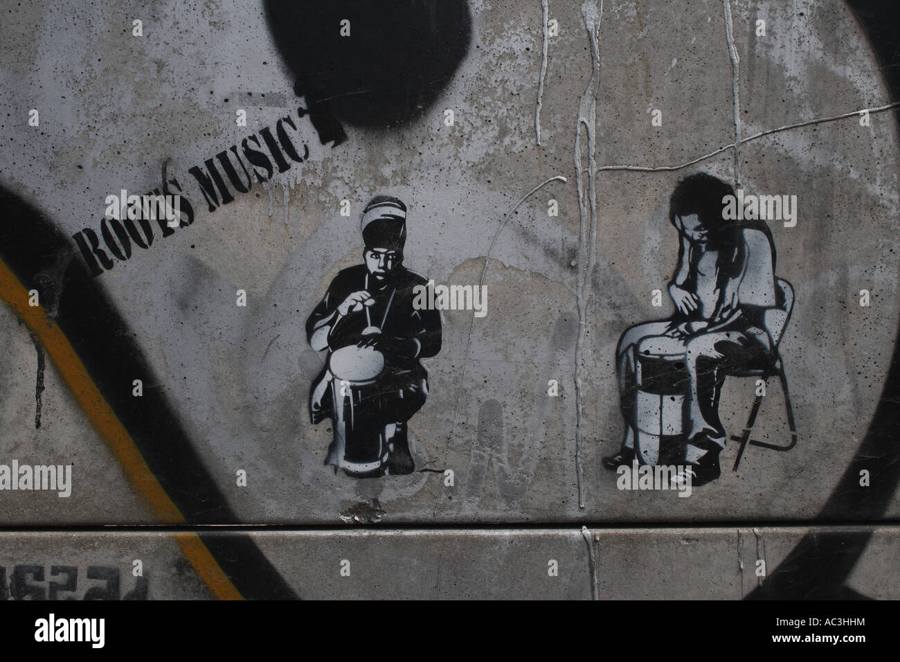 Roots Music Graffiti Stock Photo - Alamy