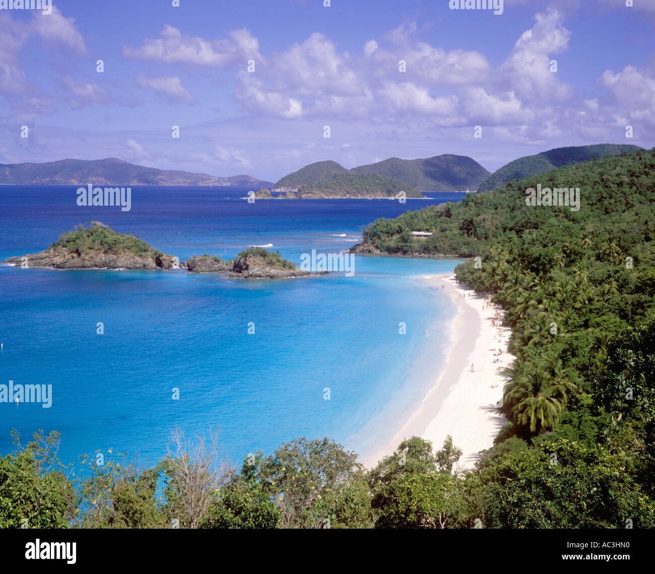 US Virgin Islands, St John, Beautiful view of Trunk Bay Stock Photo - Alamy