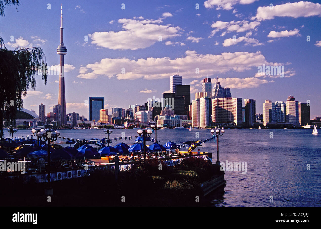 skyline of city of toronto seen across lake ontario Stock Photo - Alamy