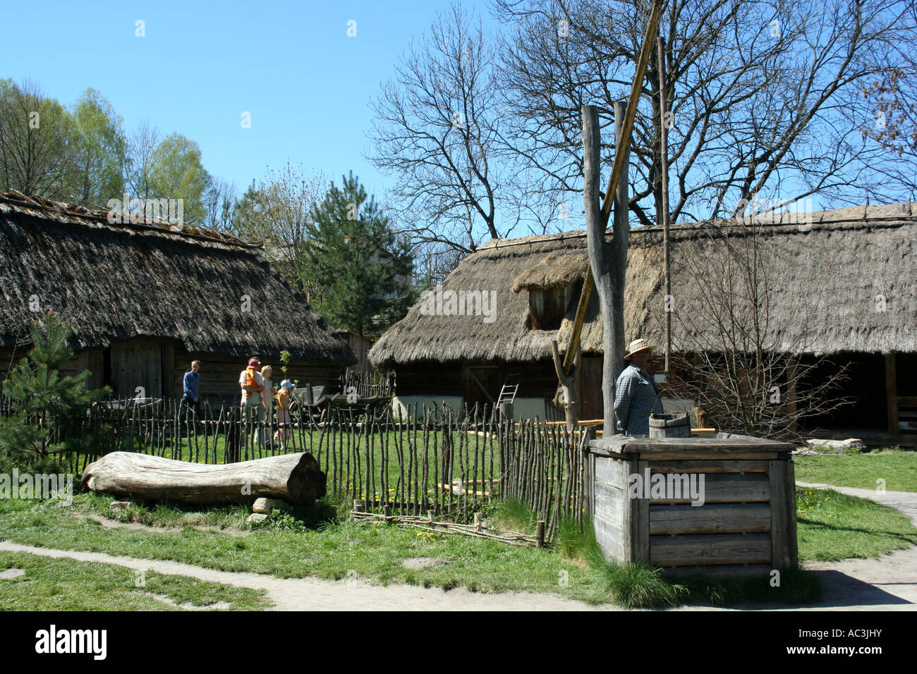 Crane well in Zagroda Guciow farm open air folk museum in Roztocze ...