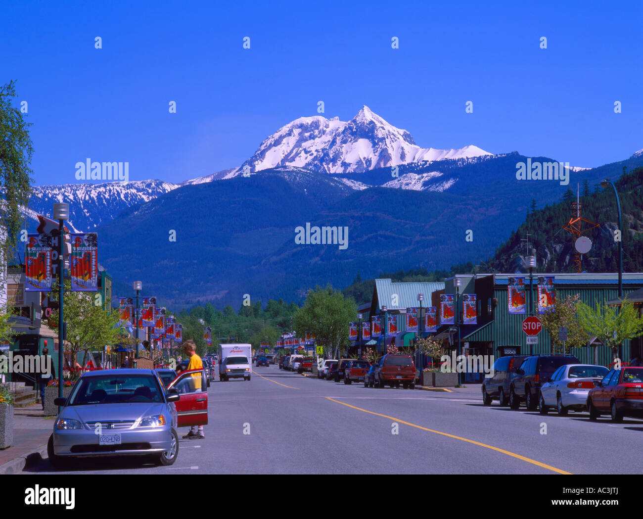 Mount Garibaldi in Garibaldi Provincial Park towers over the Town of ...
