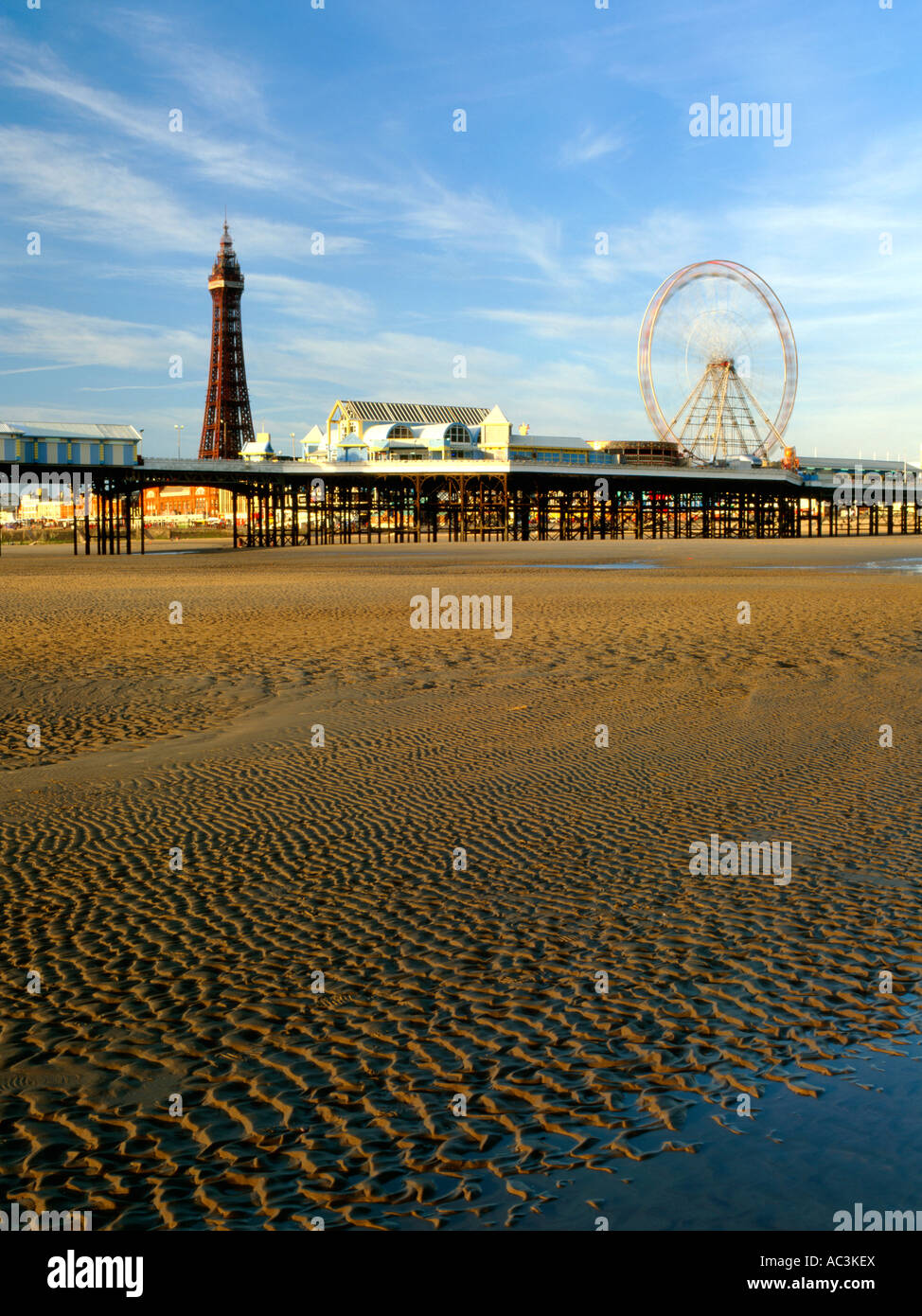 Blackpool england sea beach sand funfair hi-res stock photography and ...