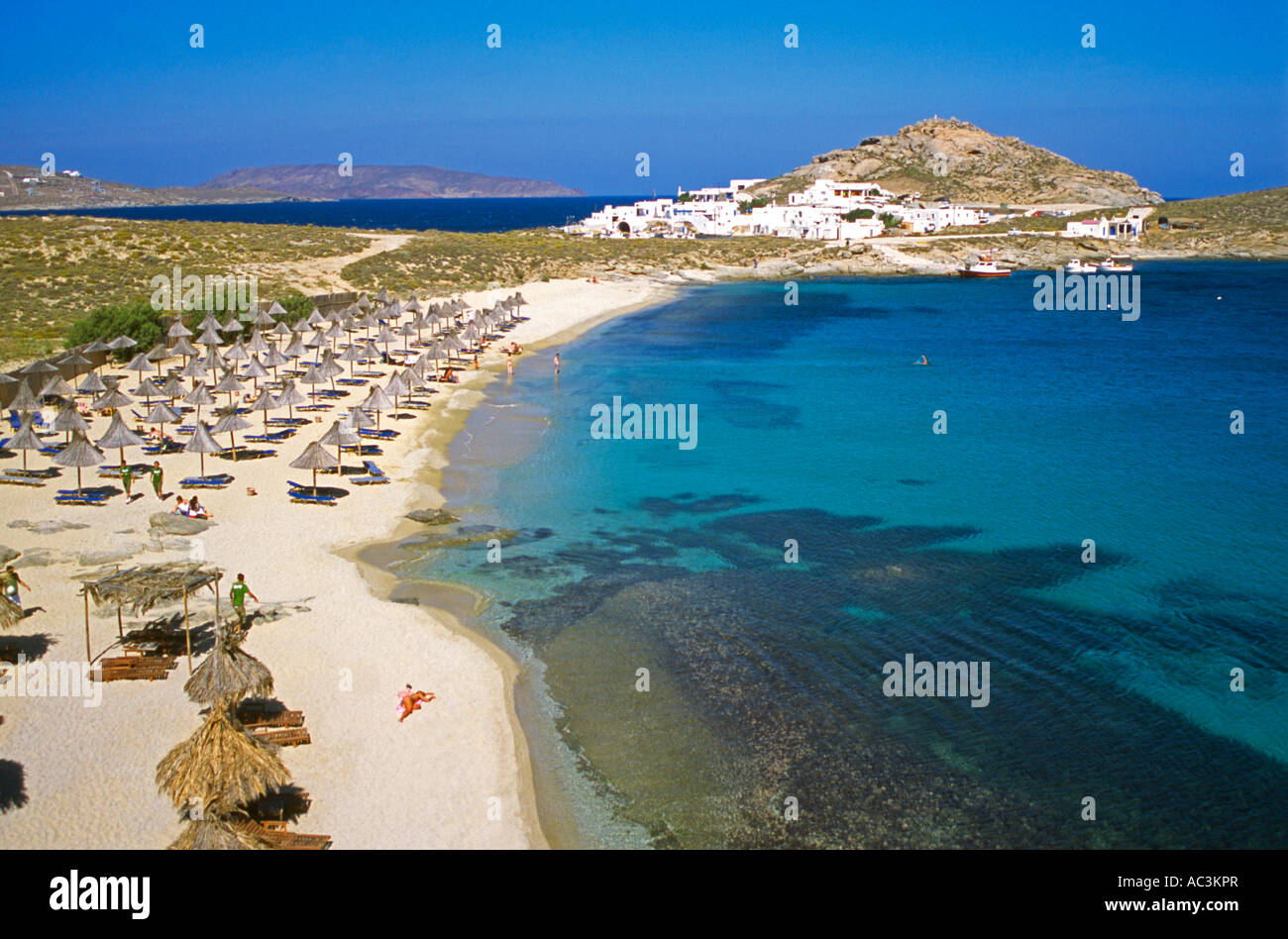 Agia Anna, Mykonos Cyclades Greece Stock Photo - Alamy