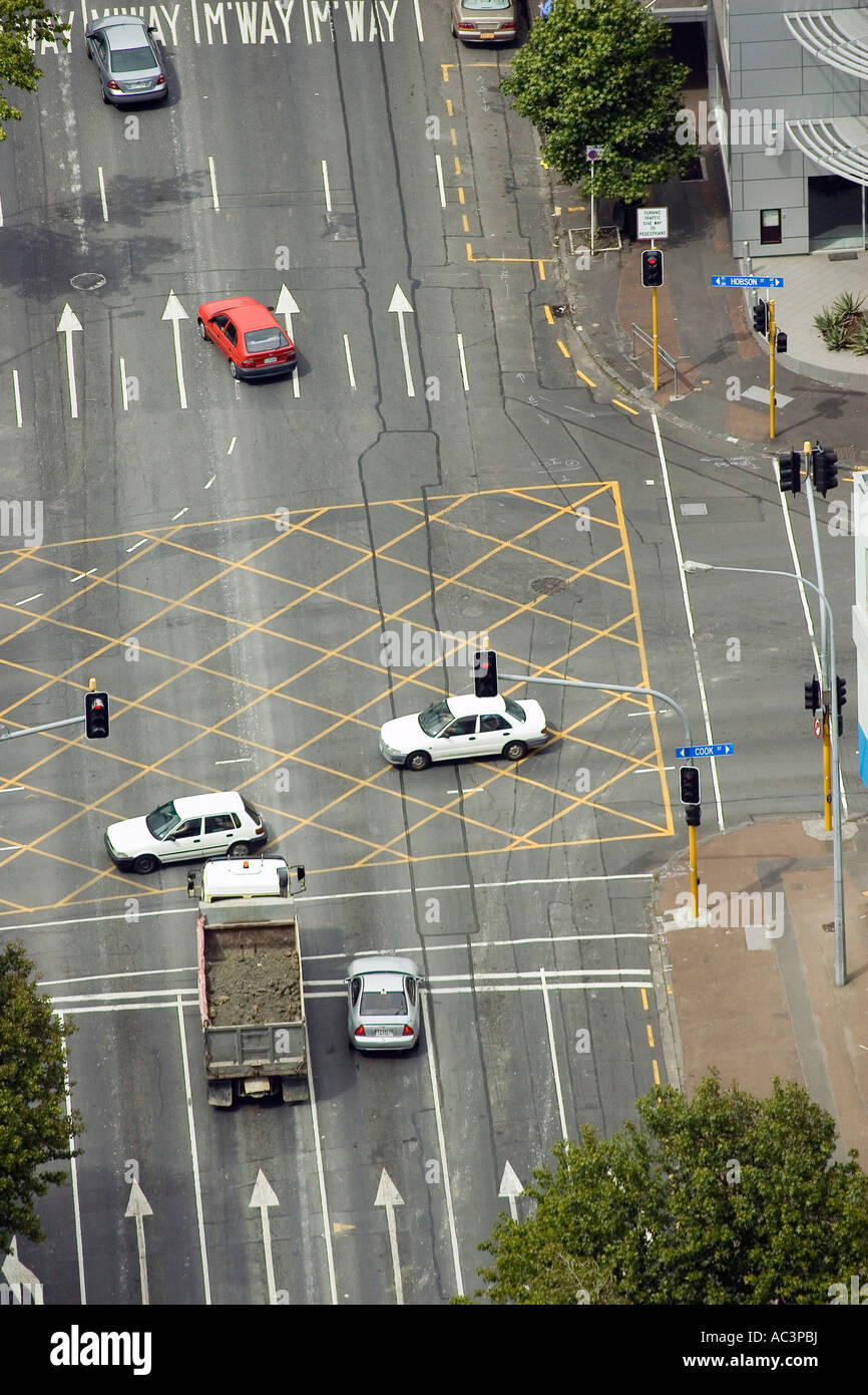 Hobson Street Viewed from Skytower Auckland North Island New Zealand ...