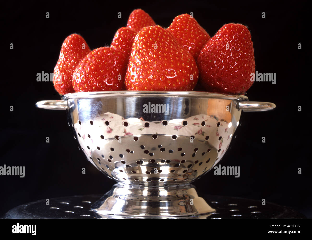 Strawberries In Colander (Medium Format Stock Photo - Alamy