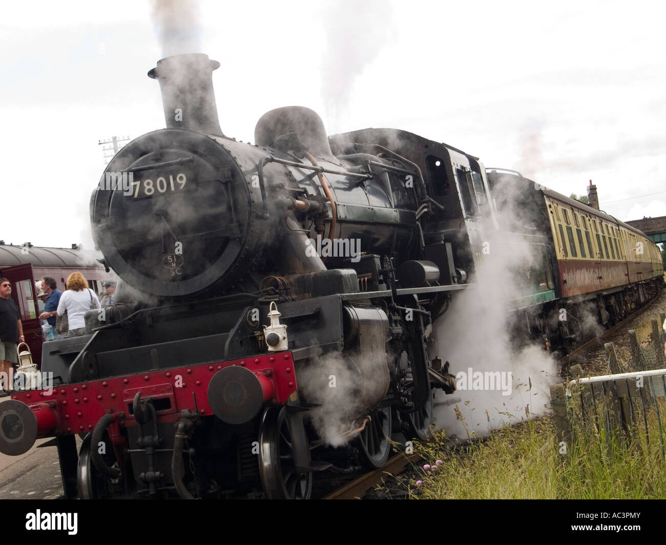 A Steam Train/Engine Approaching the Platform at Quorn Station, the ...