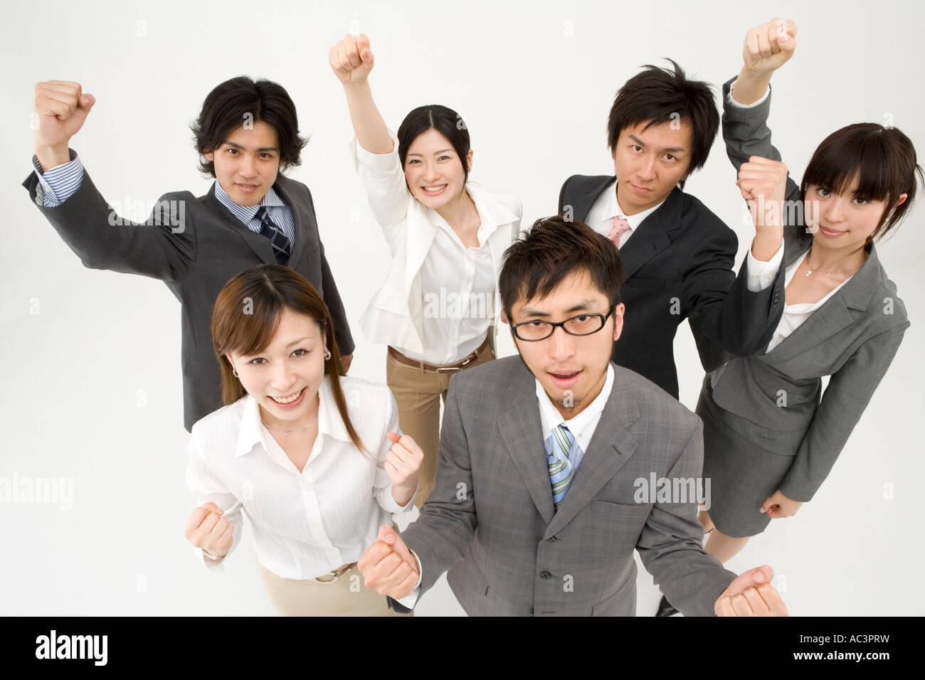 Business people cheering Stock Photo - Alamy