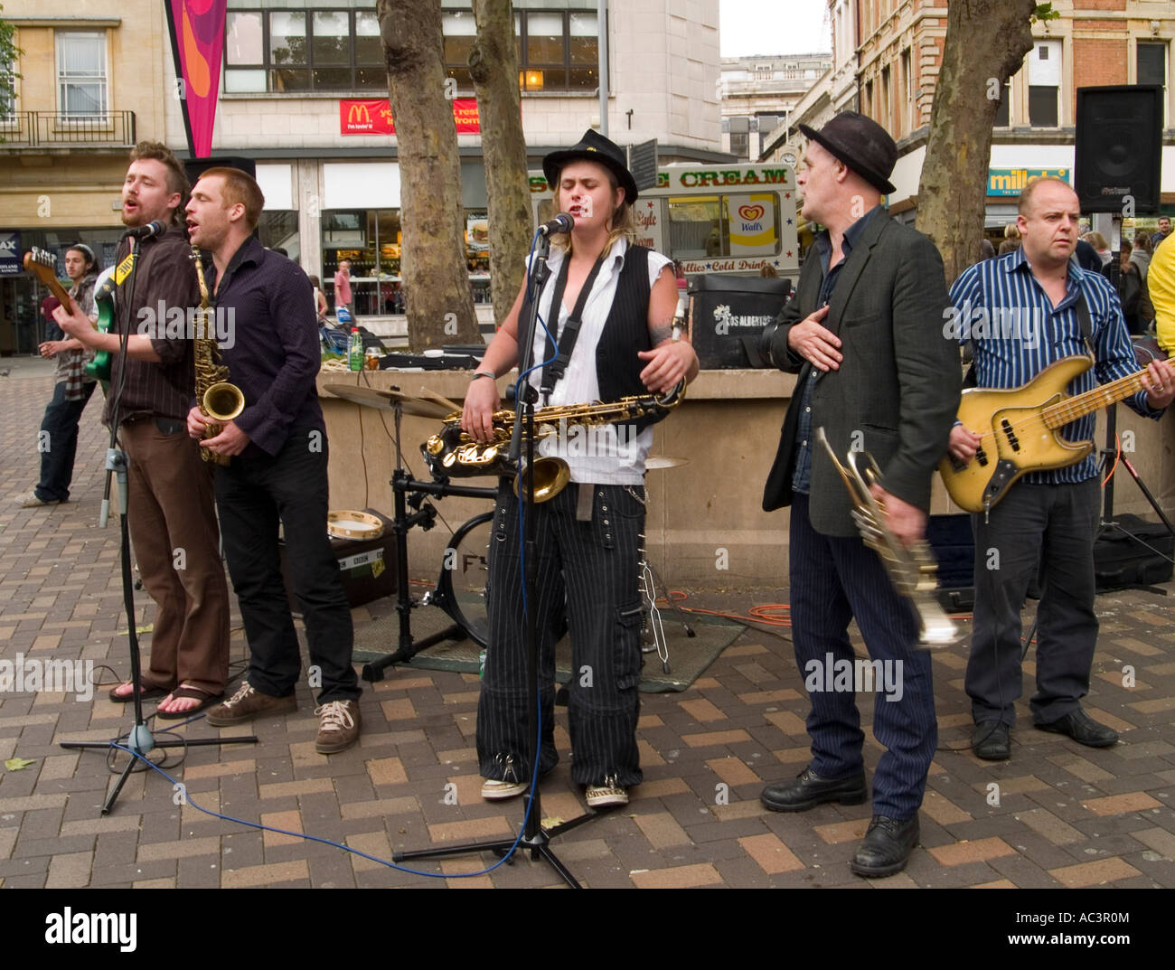 A Band Performing Street Music on St Peters Gate at the City Pulse ...