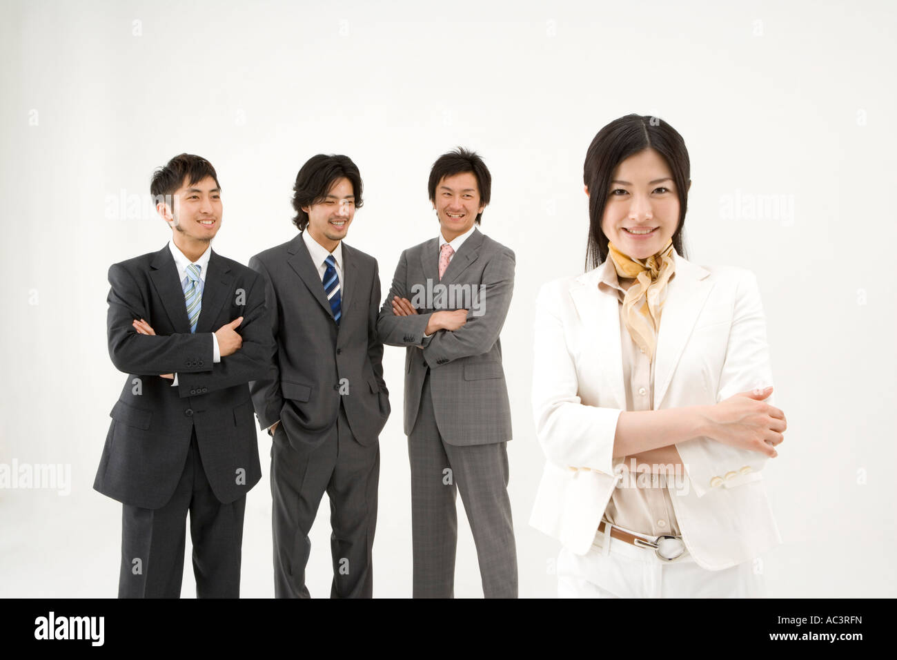 Group four smiling businessmen dressed hi-res stock photography and ...