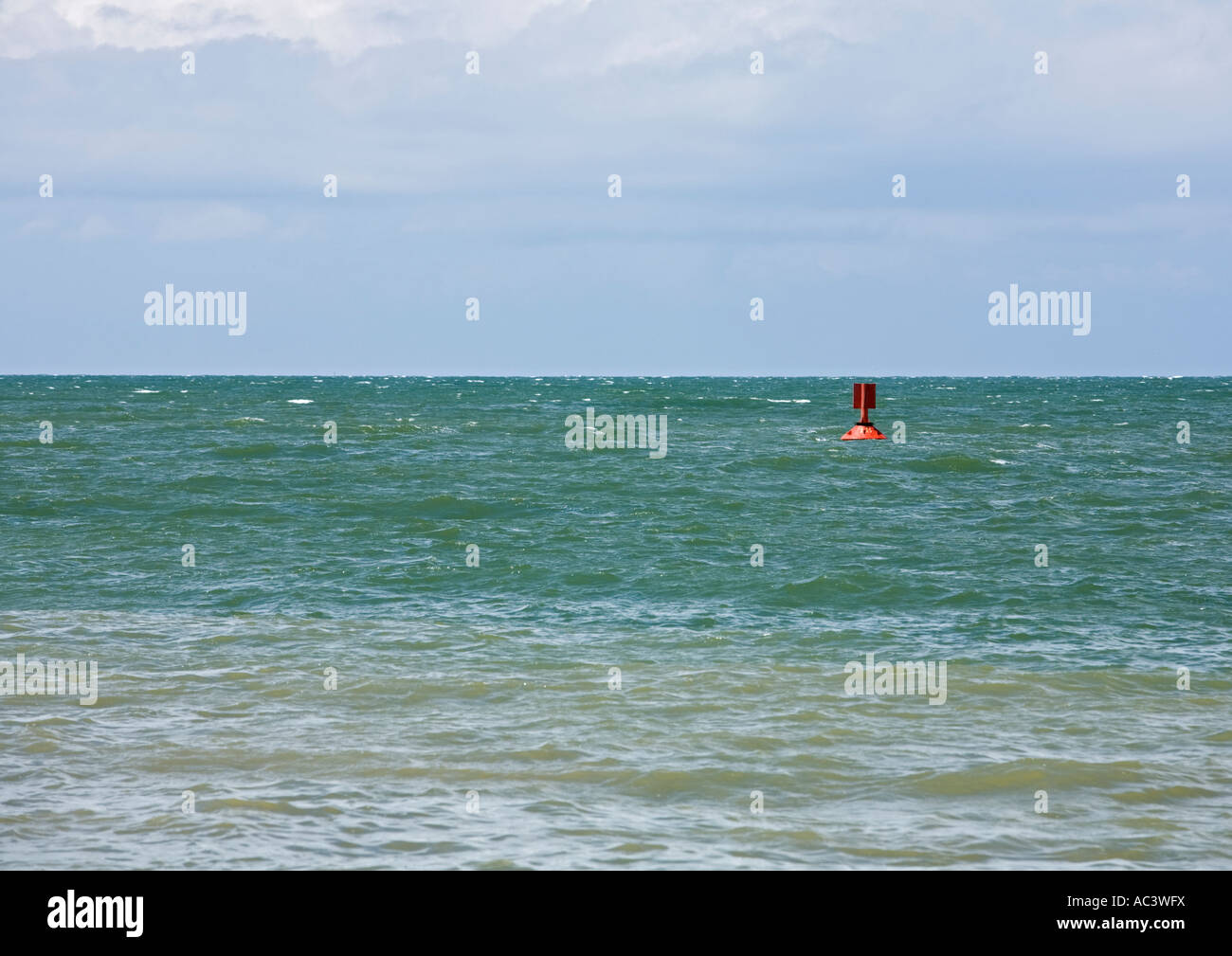 Calm sea with red starboard mark red lateral mark buoyage france eu ...