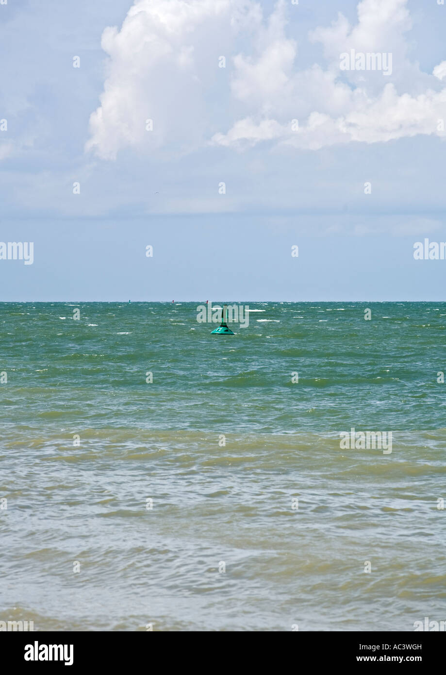 green starboard mark green lateral mark buoyage france Stock Photo - Alamy