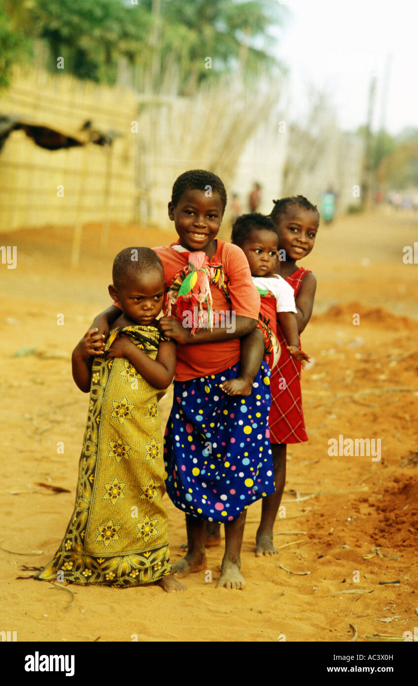 kids in natite village, pemba, mozambique Stock Photo - Alamy