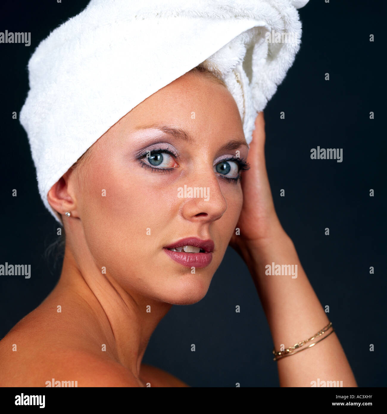 Worried Young Woman Model Released Stock Photo - Alamy