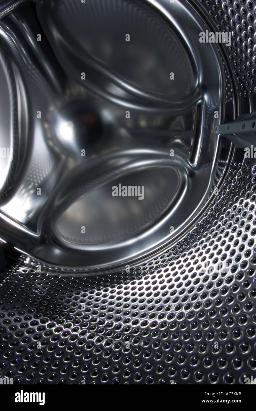 stainless steel washing machine drum Stock Photo - Alamy