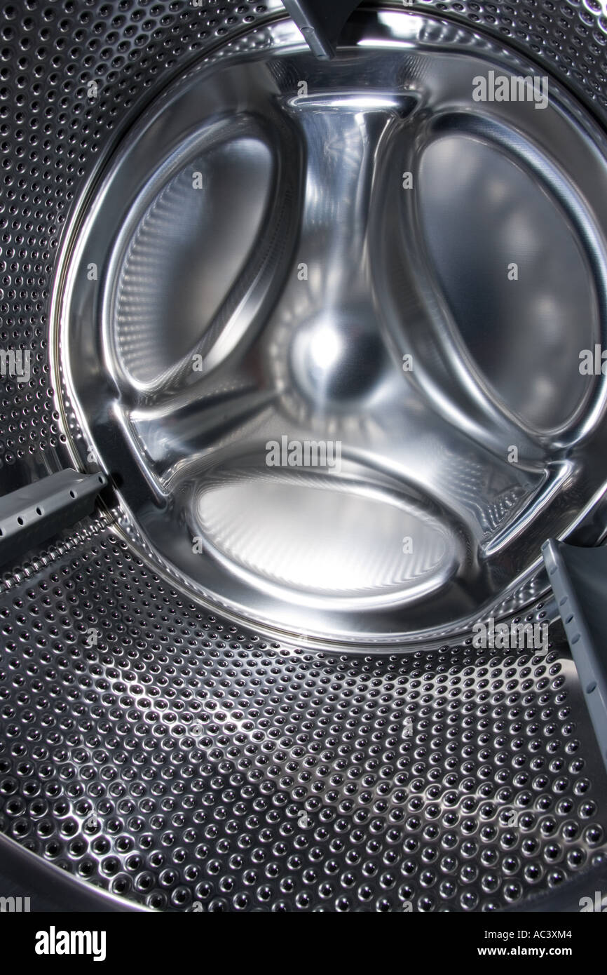 stainless steel washing machine drum Stock Photo - Alamy