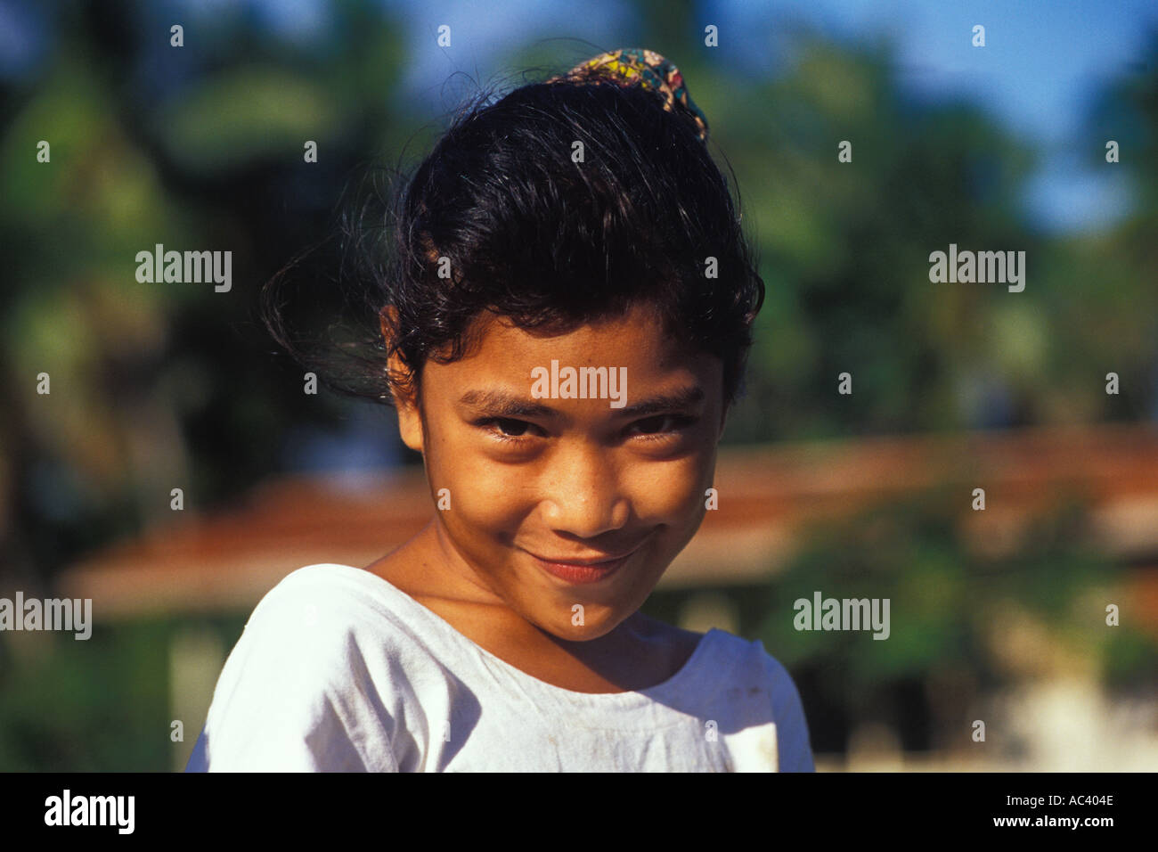 Niue, Young girl, Vaiea village Stock Photo - Alamy