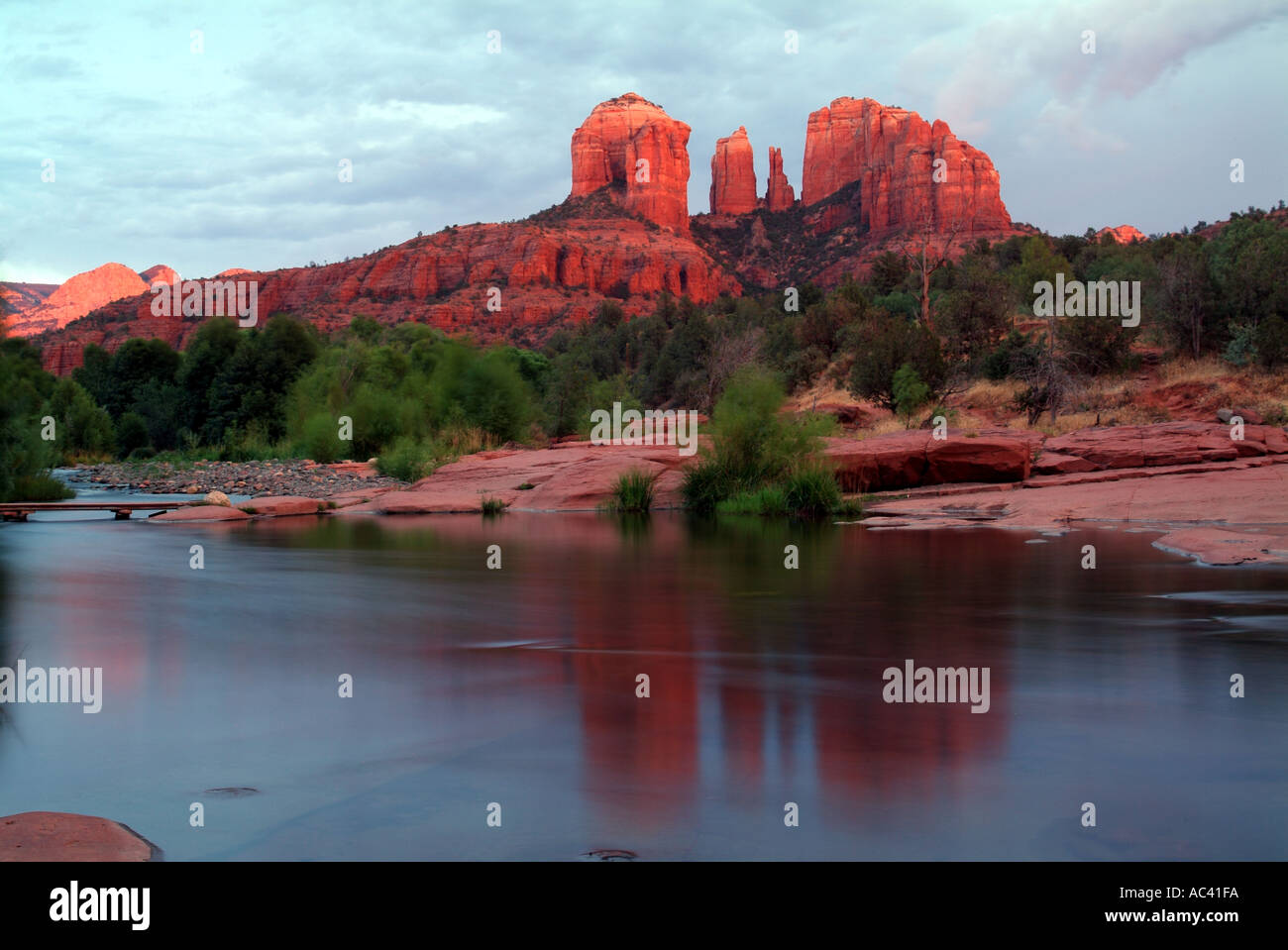 Cathedral Rock at Sunset Stock Photo - Alamy