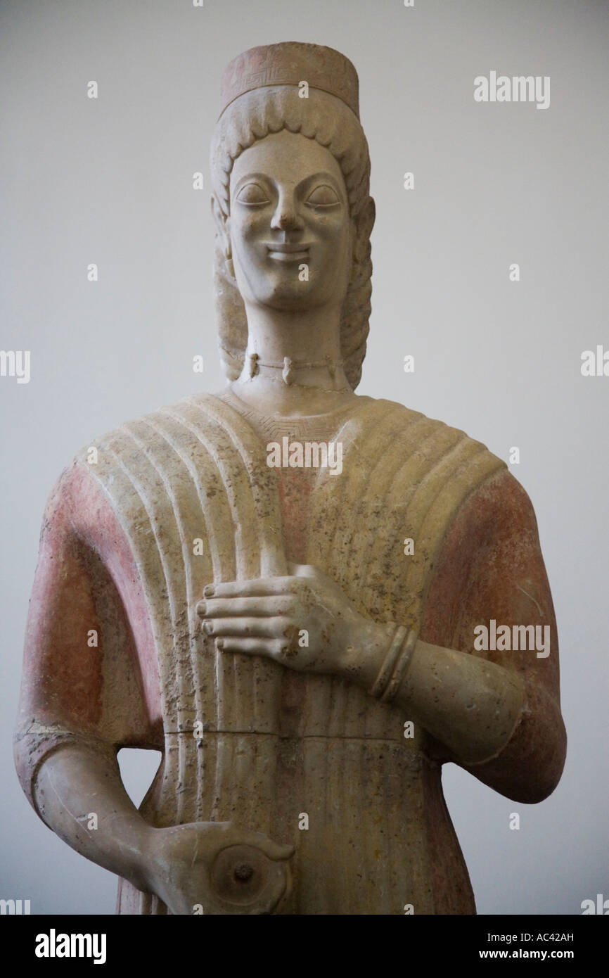 Statue of woman with pomegranate Found in Keratea Southattika 580 to ...