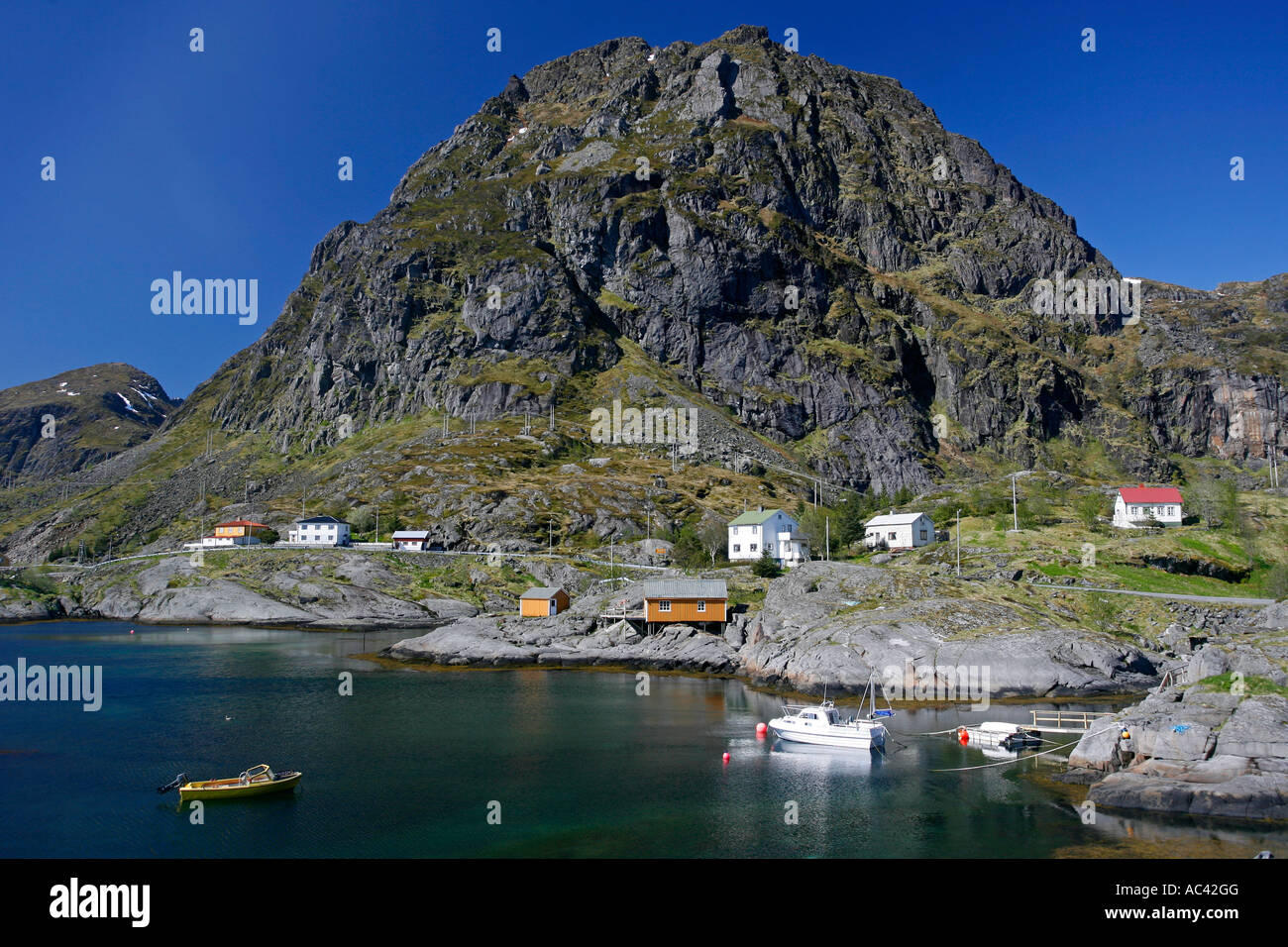 Tind Lofoten Islands Norway Europe Stock Photo - Alamy