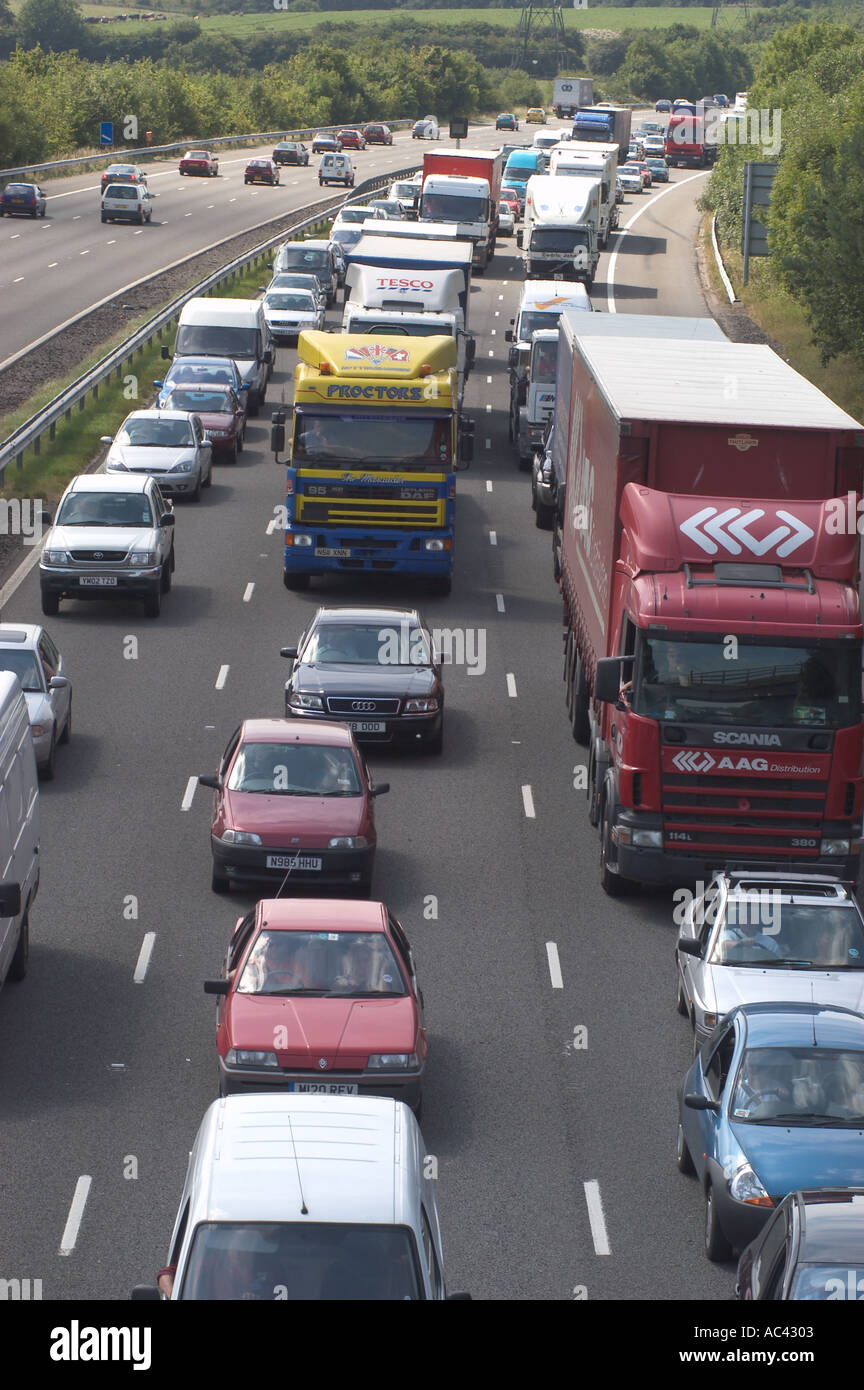 Traffic Jam on a UK Motorway Stock Photo - Alamy