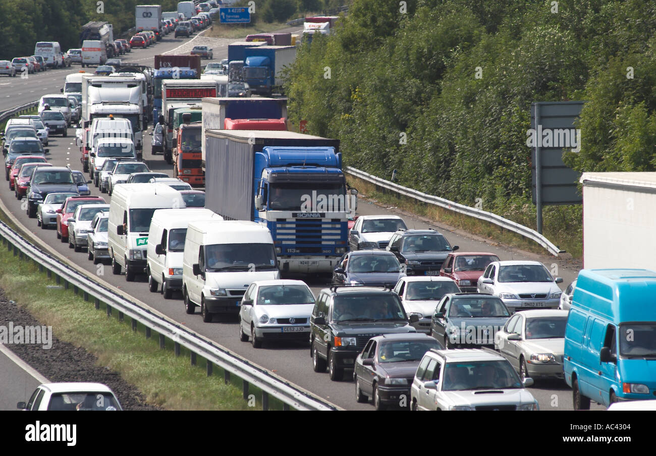 Traffic Jam on a UK Motorway Stock Photo - Alamy