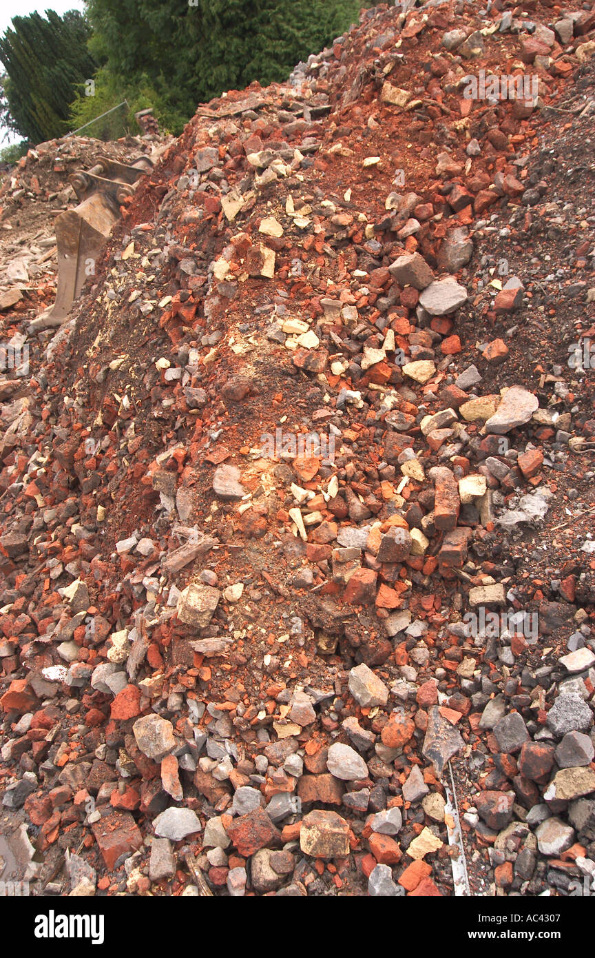 Rubble and Broken Bricks from a Demolished Building Stock Photo - Alamy